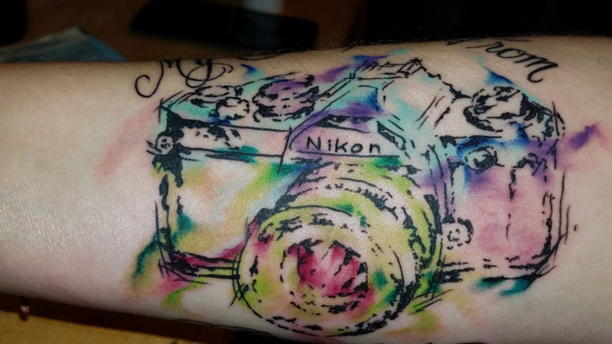 Tattoo uploaded by Javier Mendoza • Custom flowy watercolor tatt I ...