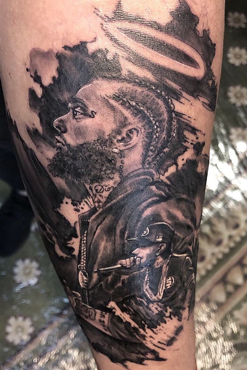 Tattoo uploaded by Lavinia • 2nd Nipsey portrait done with Dynamic ...