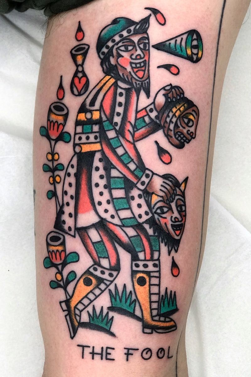 Tattoo uploaded by younes tattooer • The fool of tarrots • Tattoodo