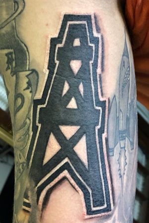 Tattoo uploaded by Rey Garcia • Color Houston Oilers sticker tattoo ...