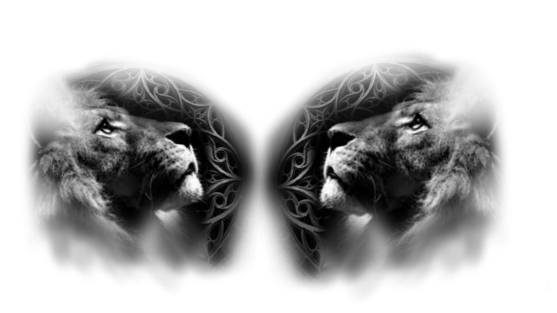 Tattoo uploaded by Bryan Hance • Digital composition dual lionse with ...