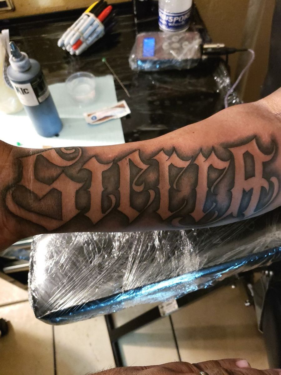 Tattoo uploaded by Smokeystilo Garcia • Freestyle lettering • Tattoodo