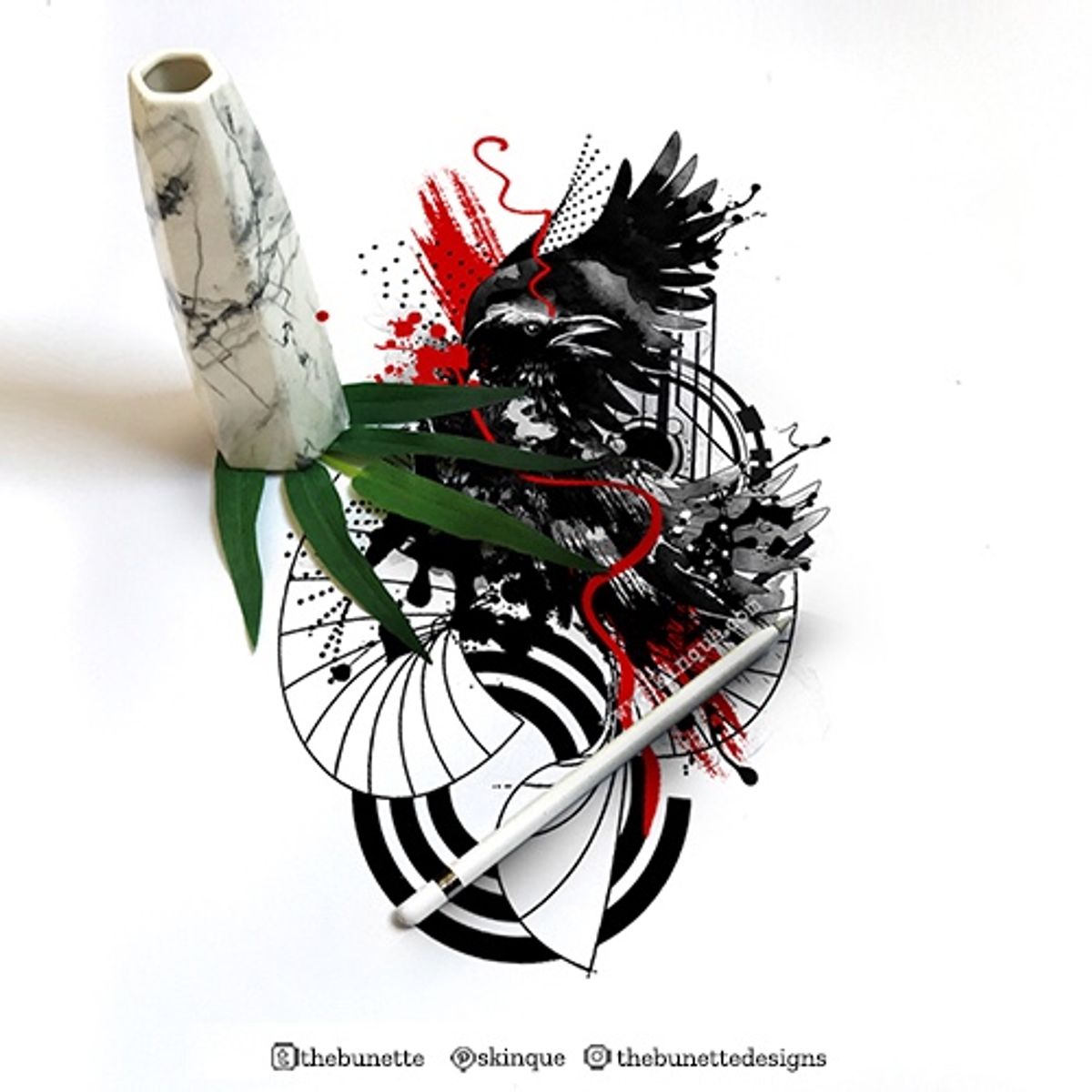 Tattoo uploaded by Bunette from Skinque Designs • Raven trapped in ...