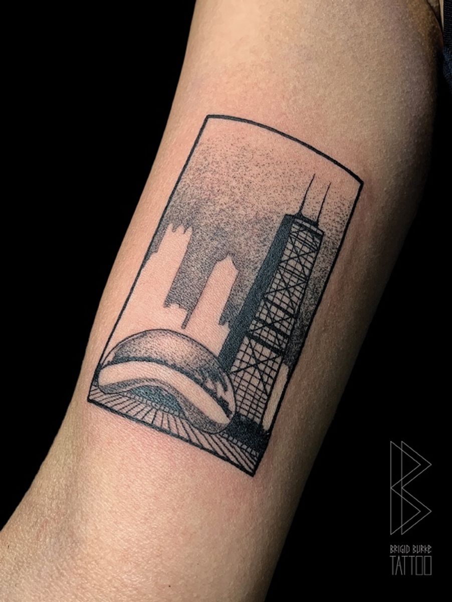 Tattoo uploaded by Brigid Burke • Custom dotwork design of chicago’s ...