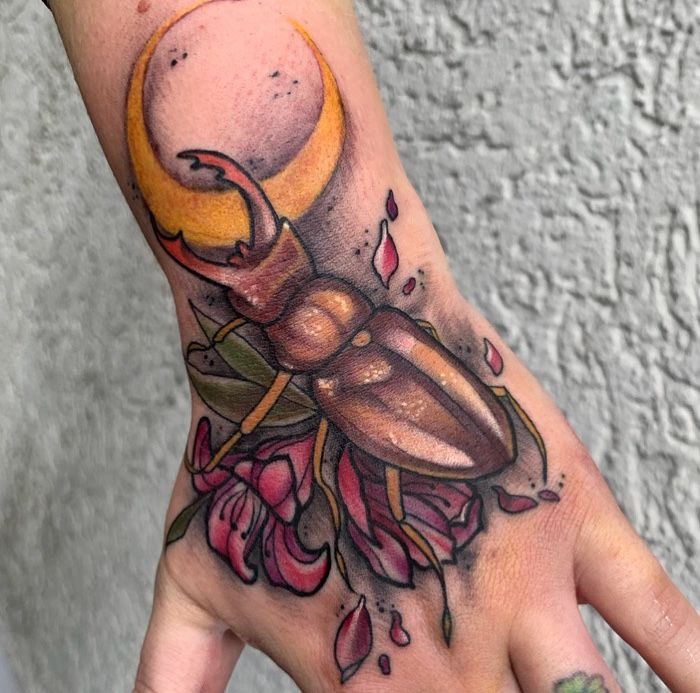Stag Beetle Tattoo