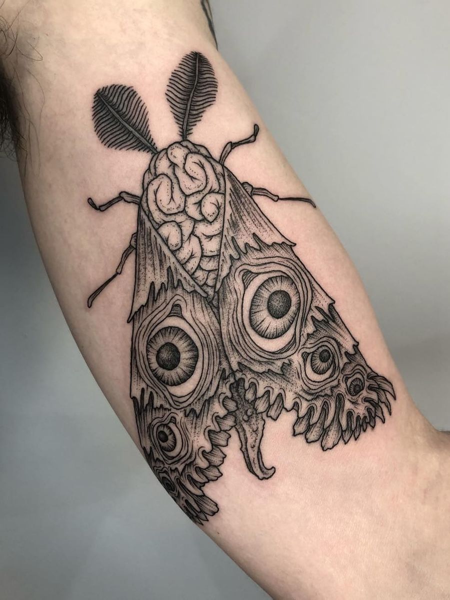Tattoo uploaded by Anatta Vela • Evil moth monster tattoo by Ryan Roi # ...
