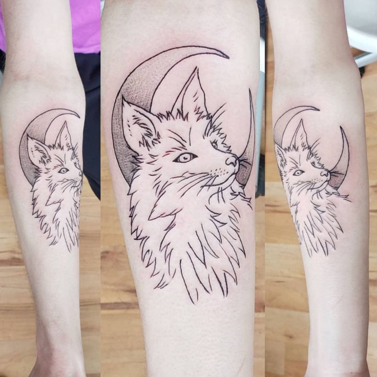 Tattoo uploaded by pitbullonwhyte • Linework fox by Jes • Tattoodo