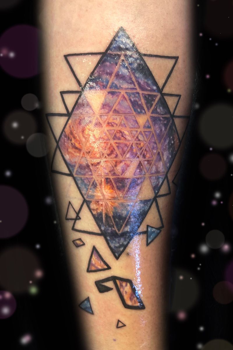 Tattoo uploaded by Rose Noir Tattoo & Beauty Studio • Geometric galaxy ...