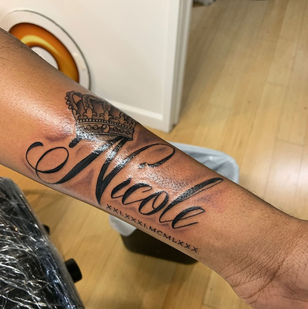 Tattoo uploaded by Quinton Artis • Name with realistic crown • Tattoodo