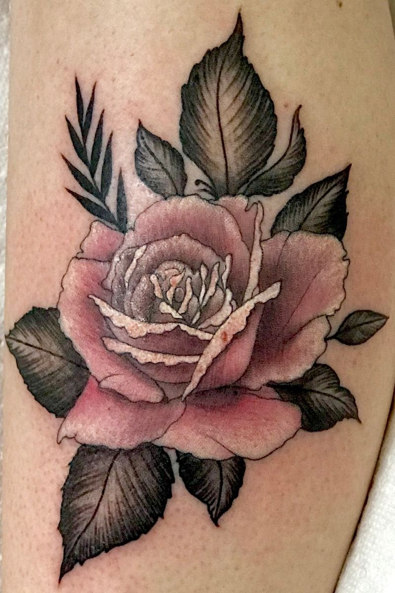 Tattoo uploaded by Cam Keane • Fine line Dusty Rose • Tattoodo