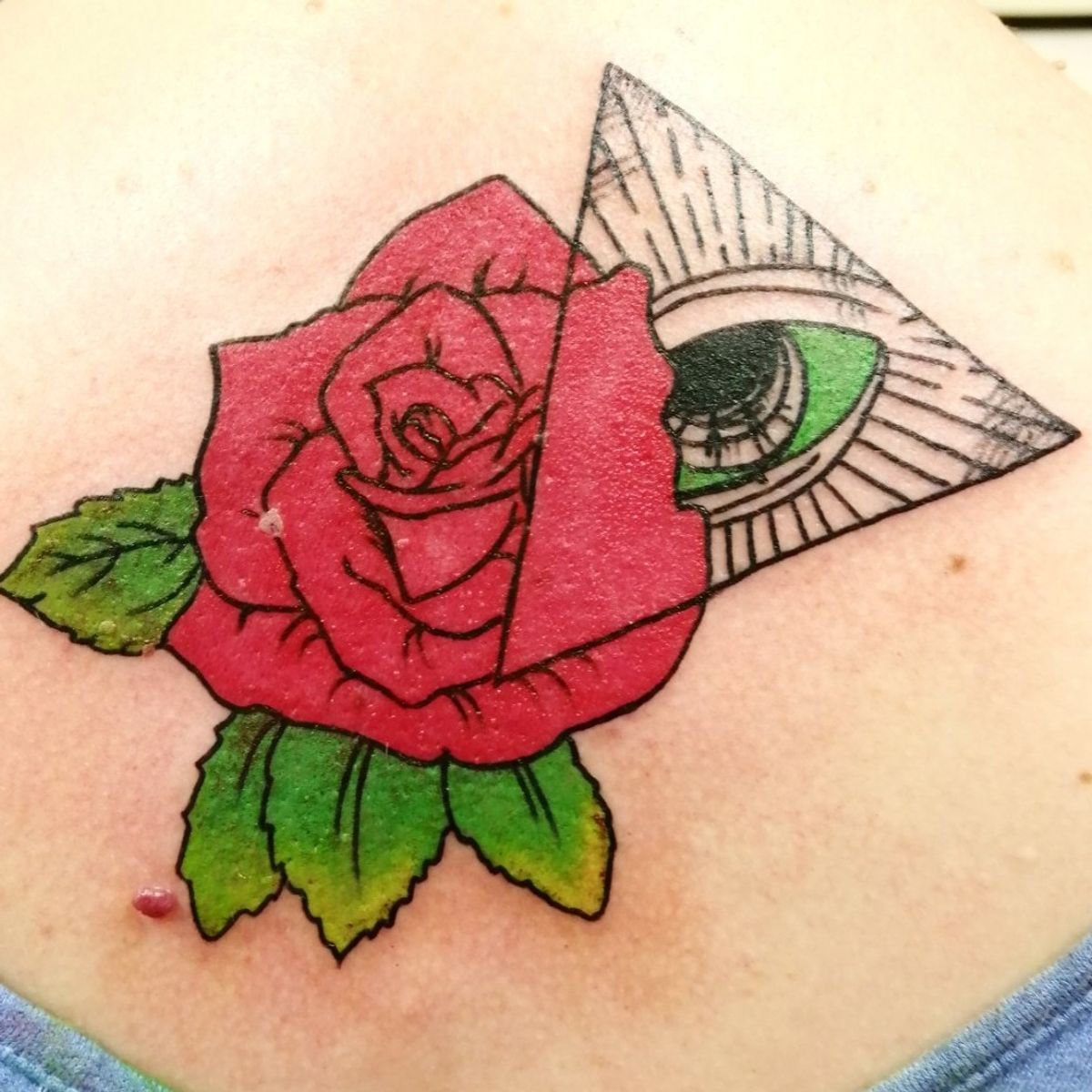Tattoo Uploaded By Ink Imaginarium • All Seeing Eye And Rose • Tattoodo