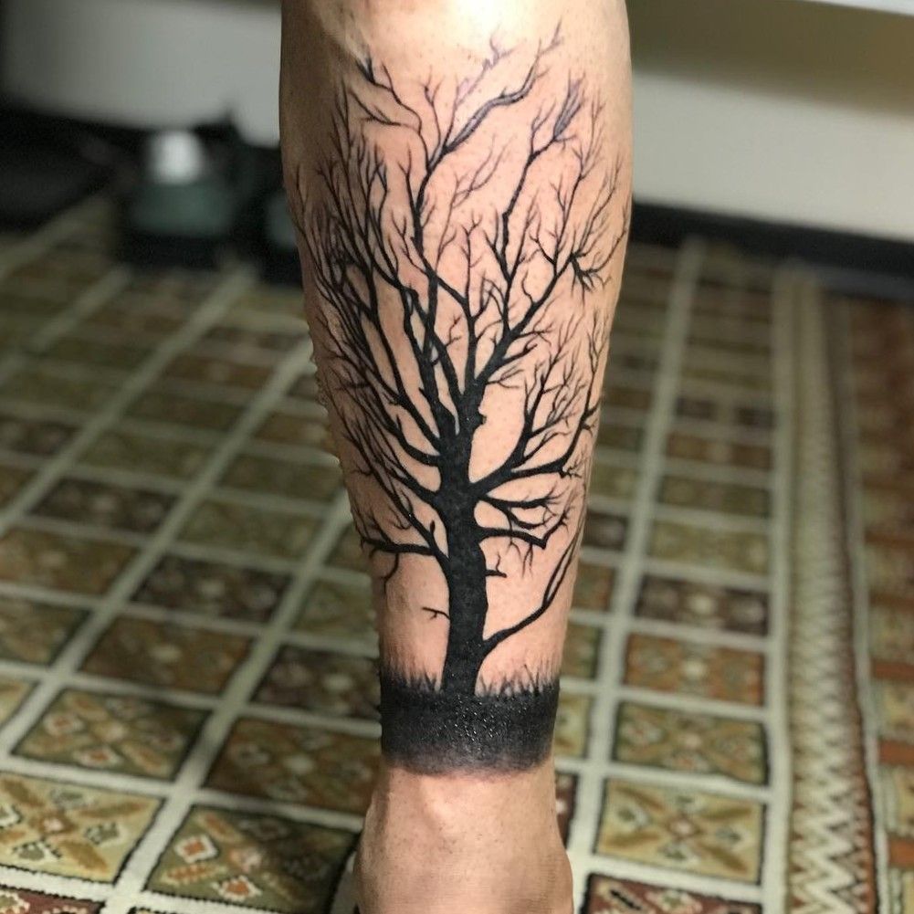 Creepy Dead Tree Tattoo