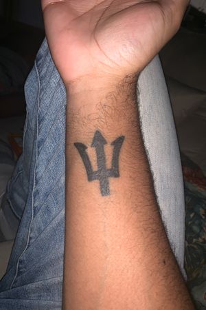 Tattoo uploaded by Aarius Drayton • Trident from the Barbados flag ...