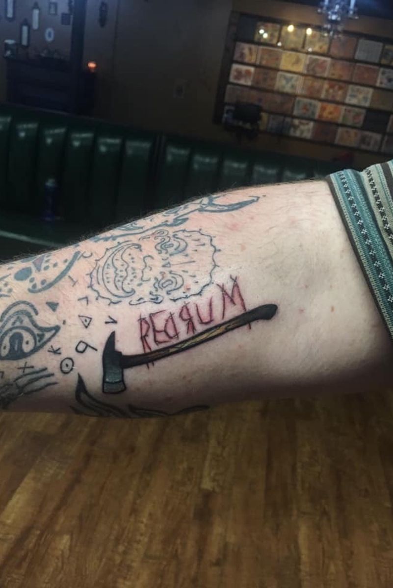 Tattoo uploaded by Hunter Young • Redrum traditional stylized axe ...