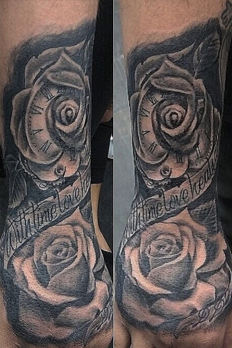 Tattoo uploaded by Will Hicks • With time love heals all • Tattoodo