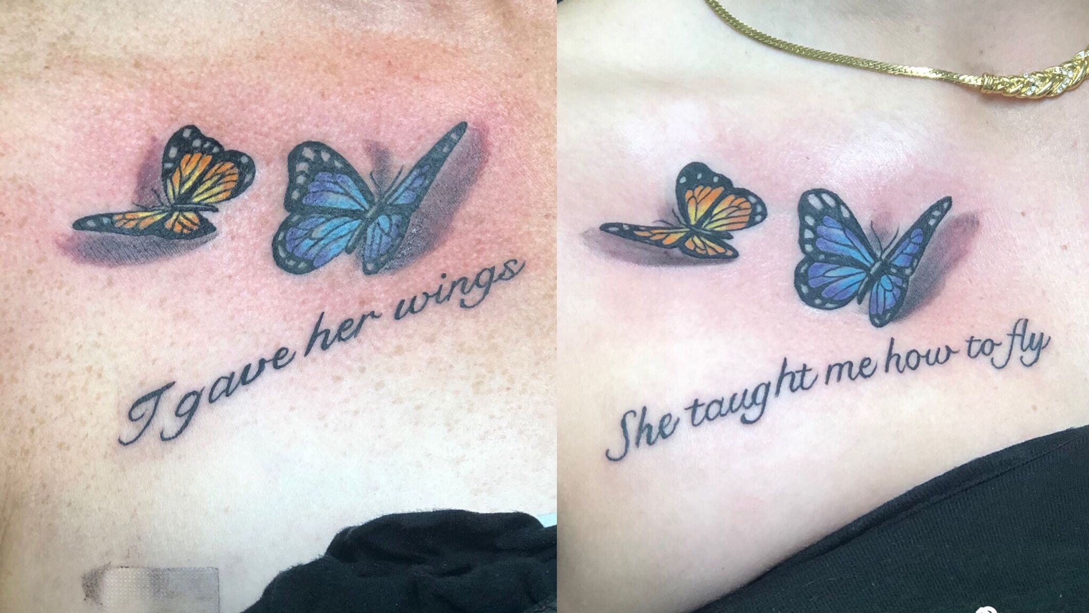 Tattoo uploaded by Chinotheinkman • Mother Daugther Butterfly Tattoos ...