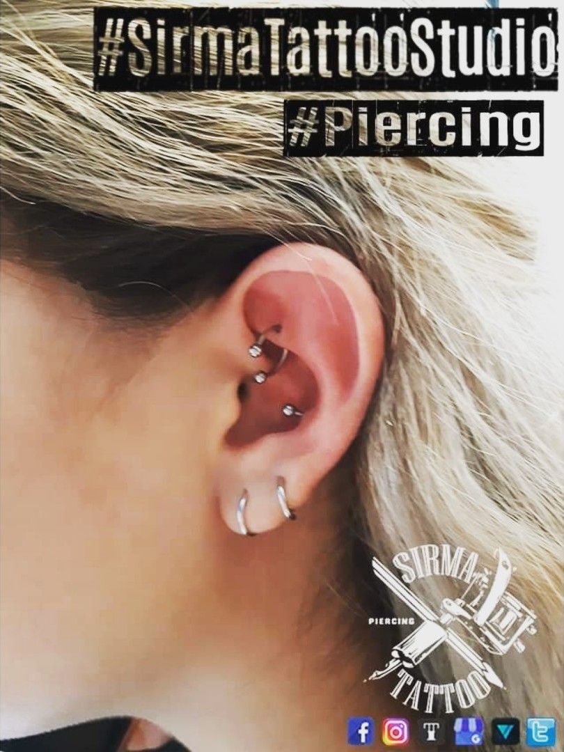 Conch And Rook Piercing