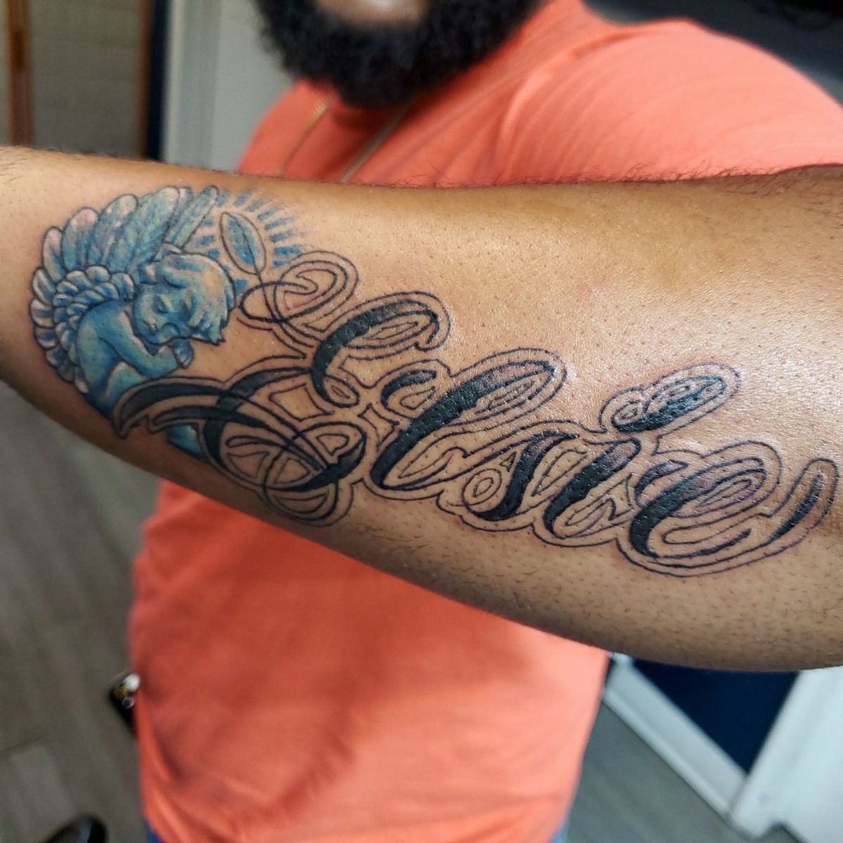 Tattoo uploaded by Rodney Savage • Elsie with Angel • Tattoodo