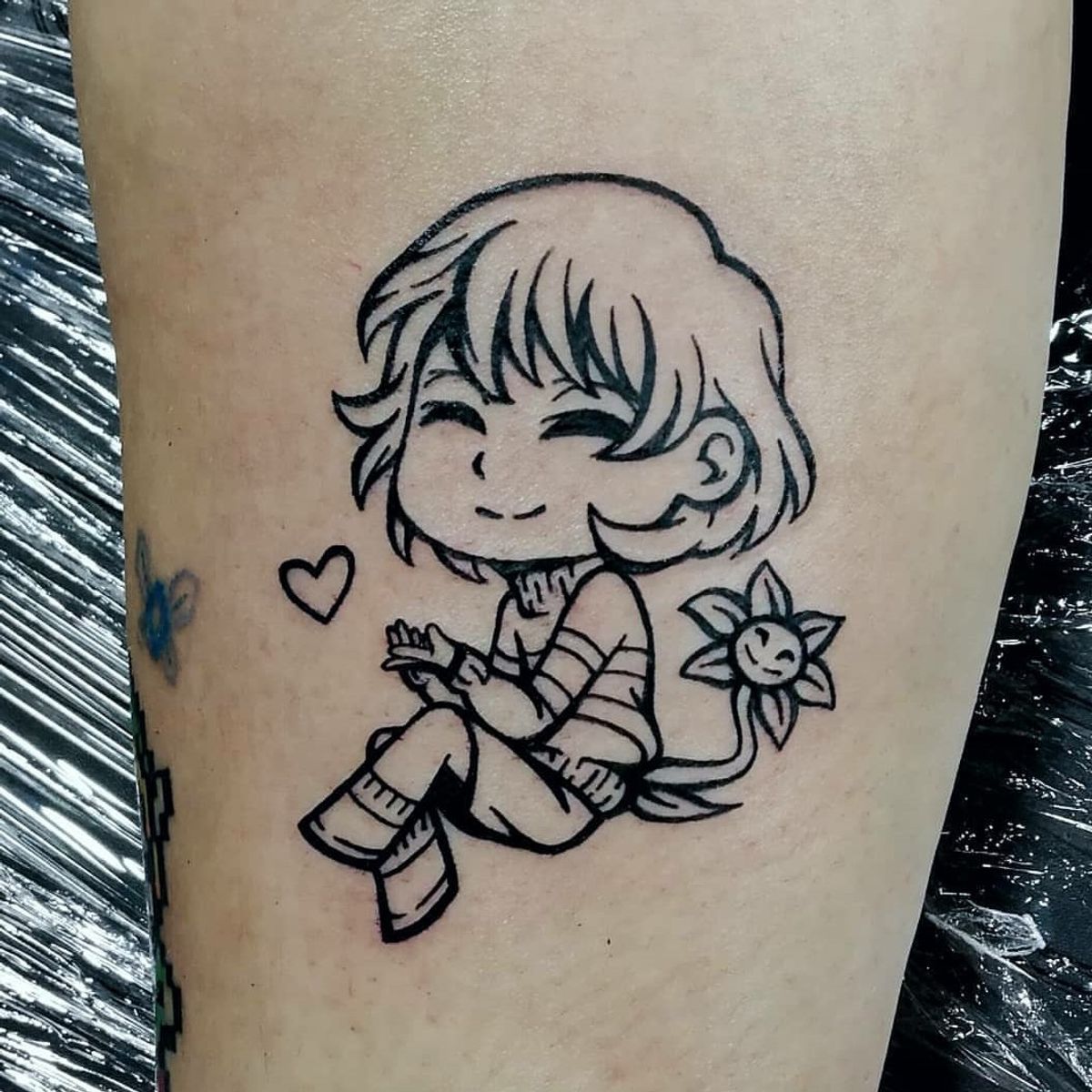 Tattoo uploaded by Michelle Arrué • Frisk from Undertale • Tattoodo