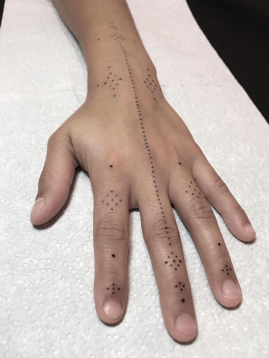 Tattoo uploaded by beatriceblxck • Piontillism hand! #ornamental # ...