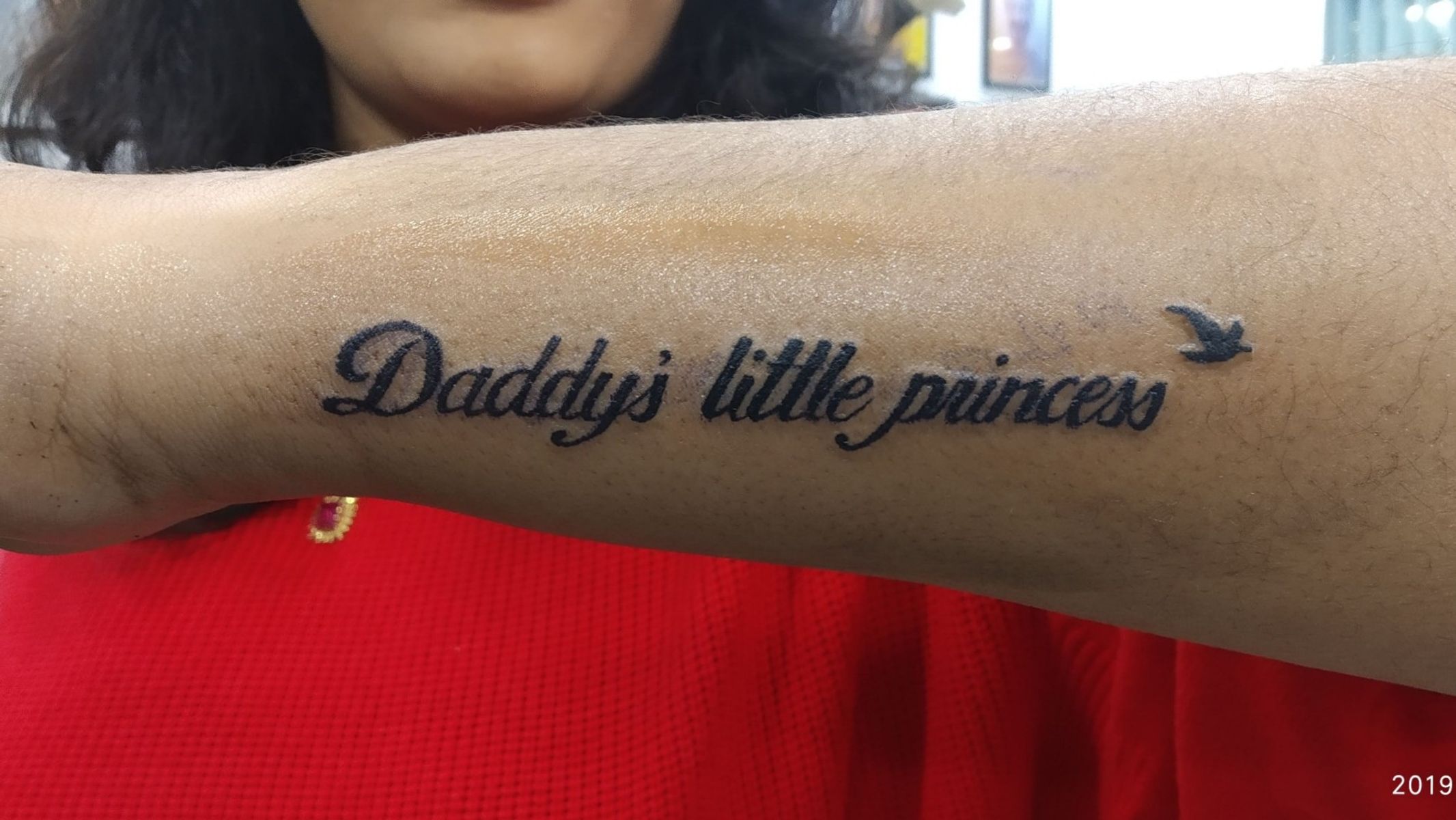 Tattoo uploaded by Hima Nishtala • Script Tattoo - Daddy's Little ...