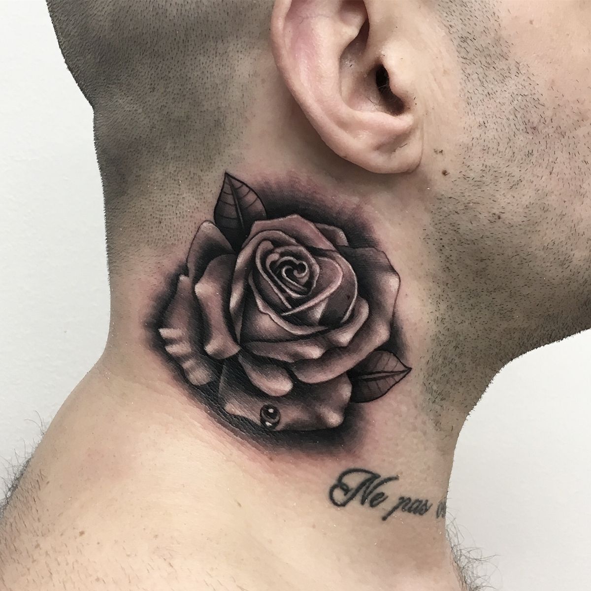 Tattoo uploaded by Ivan Keserović • Neck rose • Tattoodo
