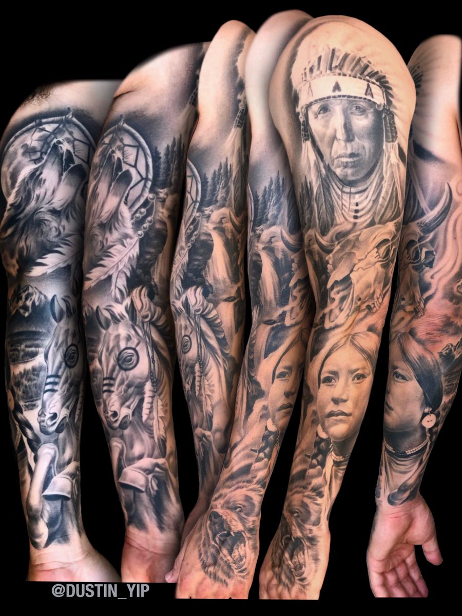Tattoo uploaded by Dustin Yip • Fully healed Native American inspired ...