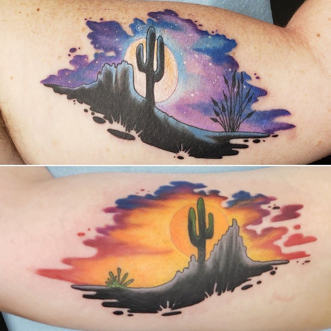 Arizona sunset tattoo - Bronctattooaus.com