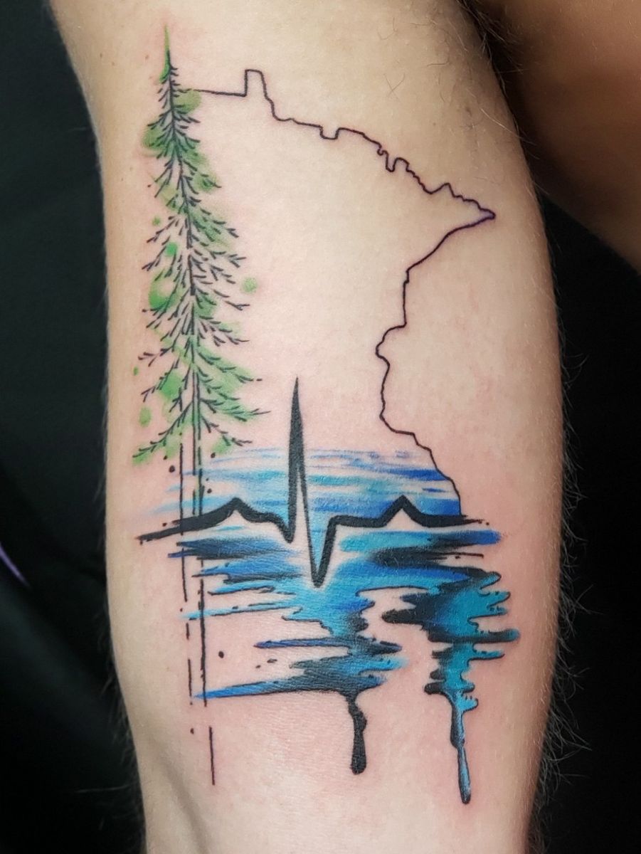 Tattoo uploaded by Nichelle Gabbard • Abstract Minnesota • Tattoodo