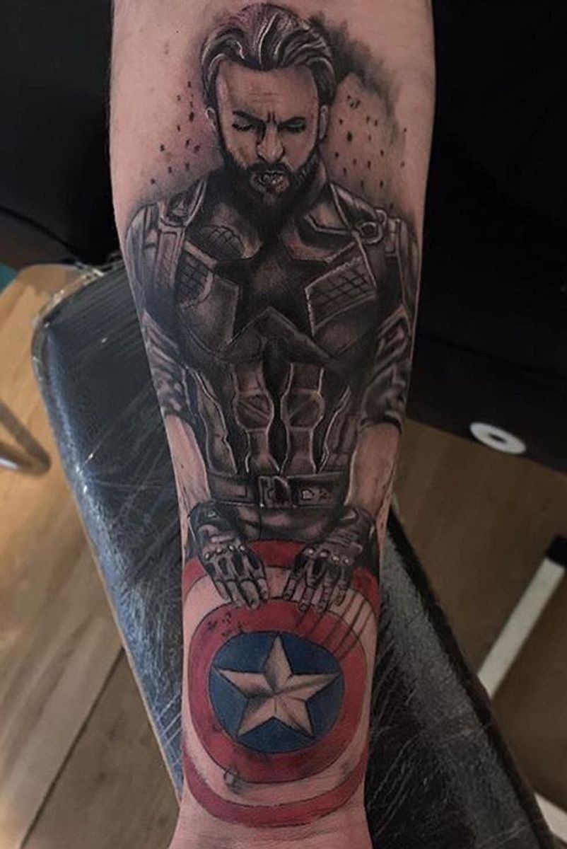 Tattoo uploaded by Kane Jones • Infinity War Captain America done by ...