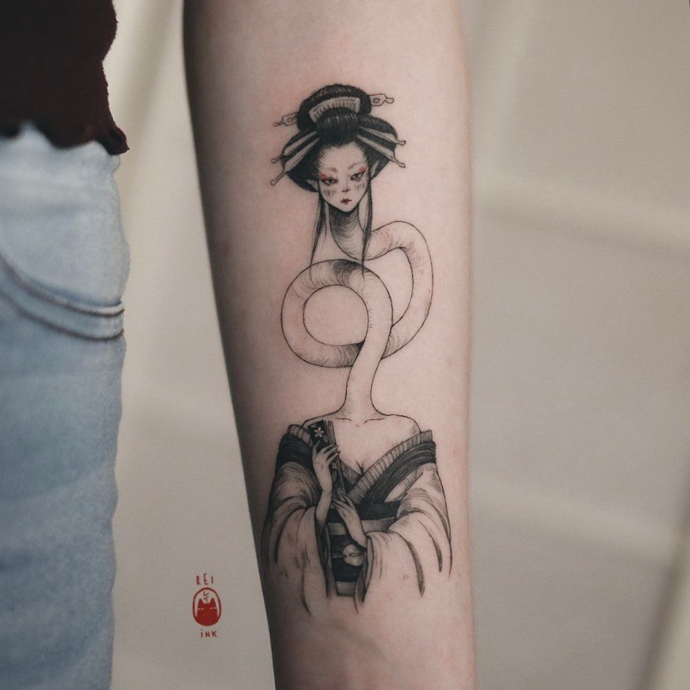 Rokurokubi Tattoos Rokurokubi An Art Print By Carxlina Salas Inprnt