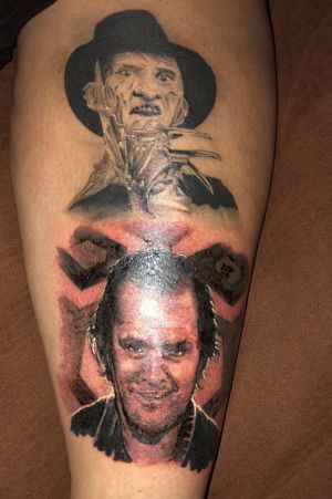 Tattoo uploaded by Nessa Macias • Leg horror theme • Tattoodo