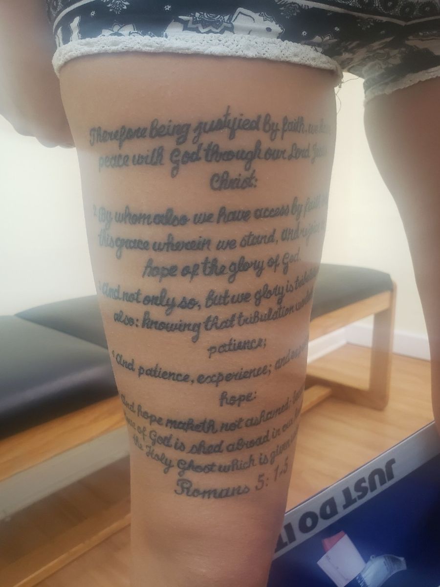 Tattoo uploaded by Erika Fischer • Healed script • Tattoodo