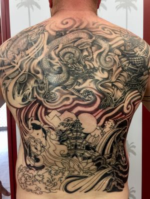 Tattoo uploaded by Mike D Tattoo • Traditional Japanese back piece in ...