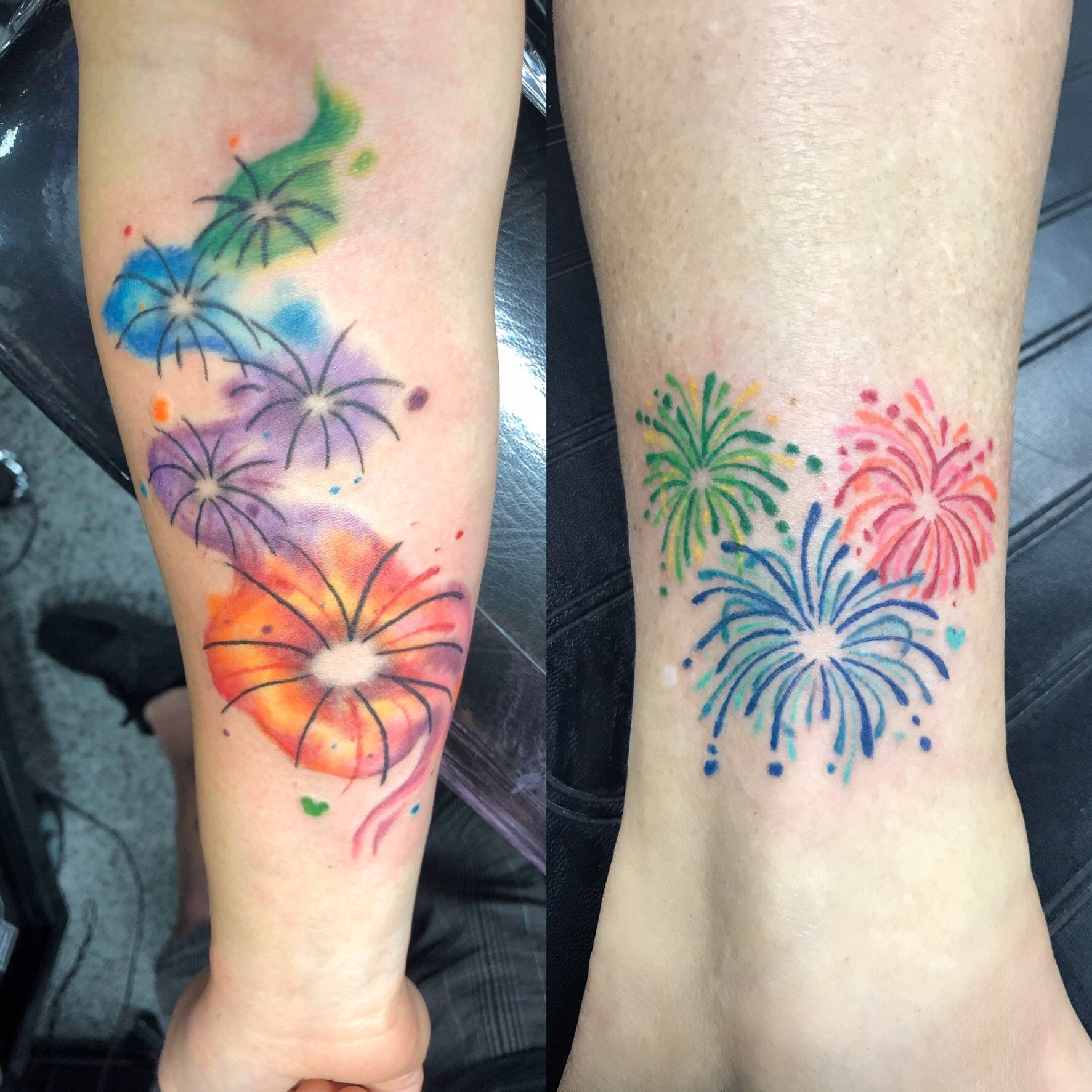 Watercolor Firework Tattoos INKARTLINK Temporary Tattoo Romantic