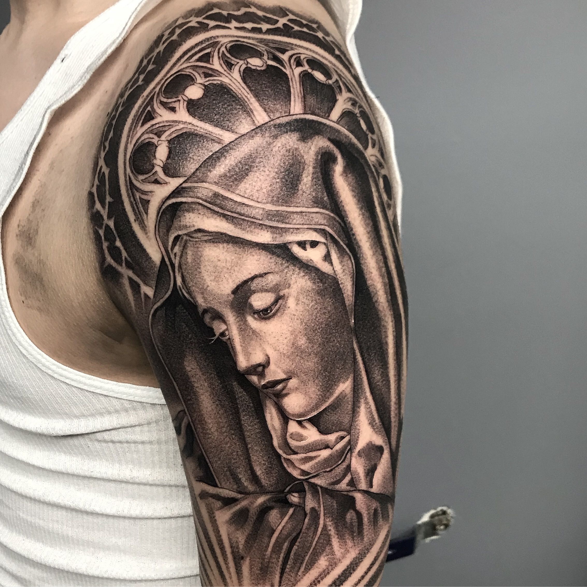 Illustrative Nun Tattoo by Jake Masri • Tattoodo
