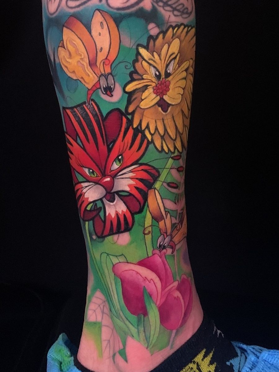 Tattoo uploaded by Jorell • Alice in Wonderland flowers tattoo. TIGER ...