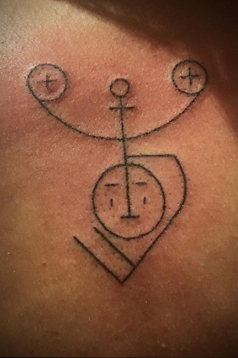 Tattoo uploaded by Trine Glue • Handpoked Icelandic Rune stave ‘moon ...