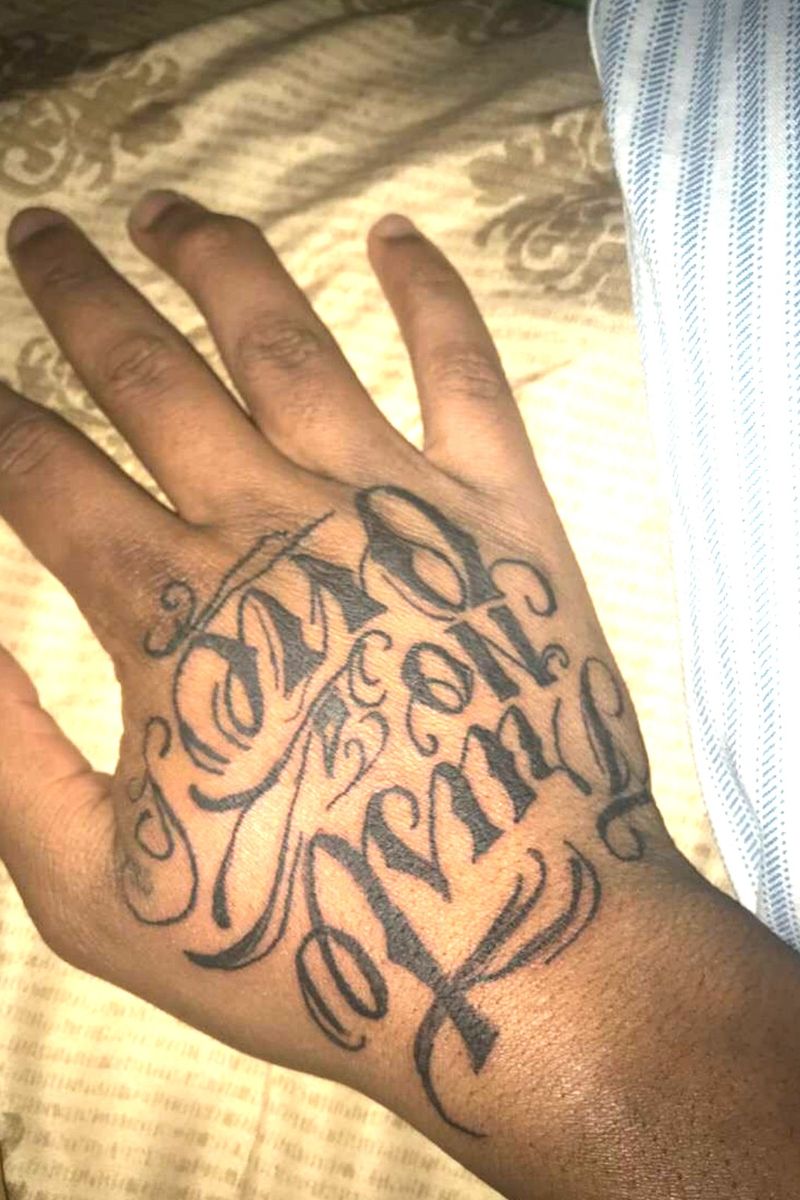 Tattoo uploaded by JoshA Hawkins • "Trust No One" hand tattoo freestyle ...