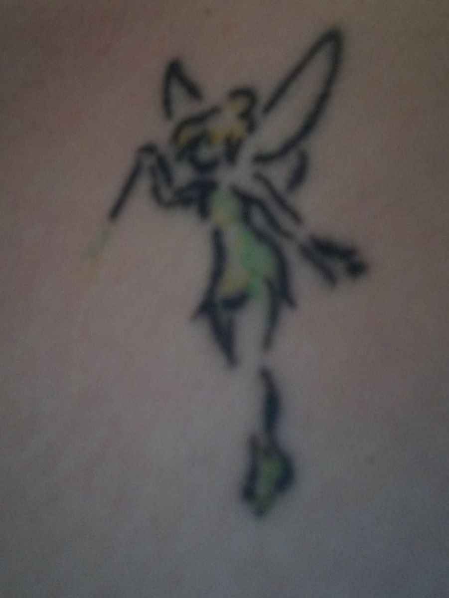 Tattoo uploaded by Melodie Hutchins • Added colour to Tinkerbell while ...