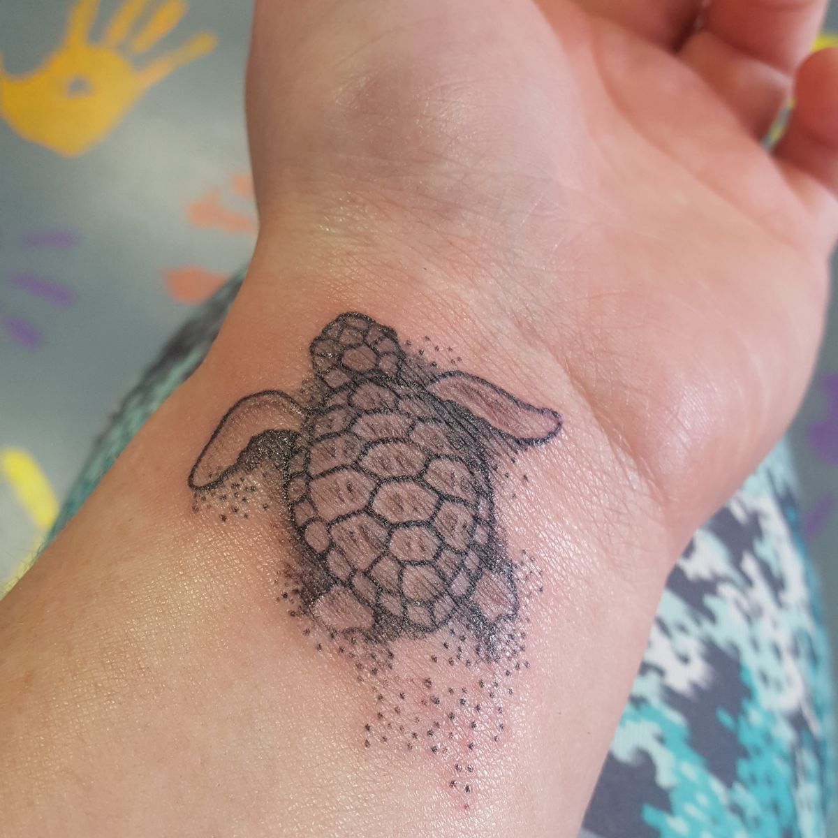 Tattoo uploaded by Samantha Reaves • Sea Turtle moving in sand. • Tattoodo