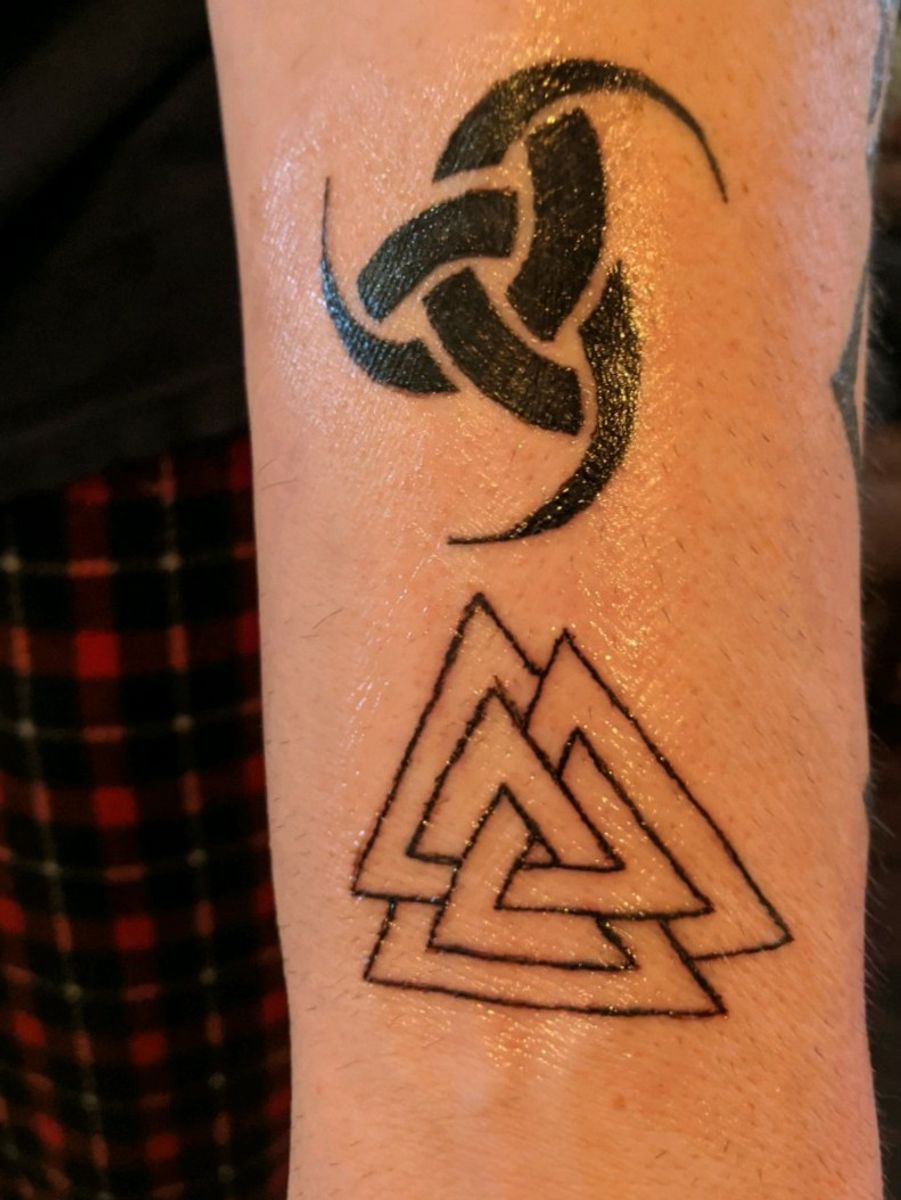 Tattoo uploaded by Christopher Chambers • Odins horns and the 9 realms ...