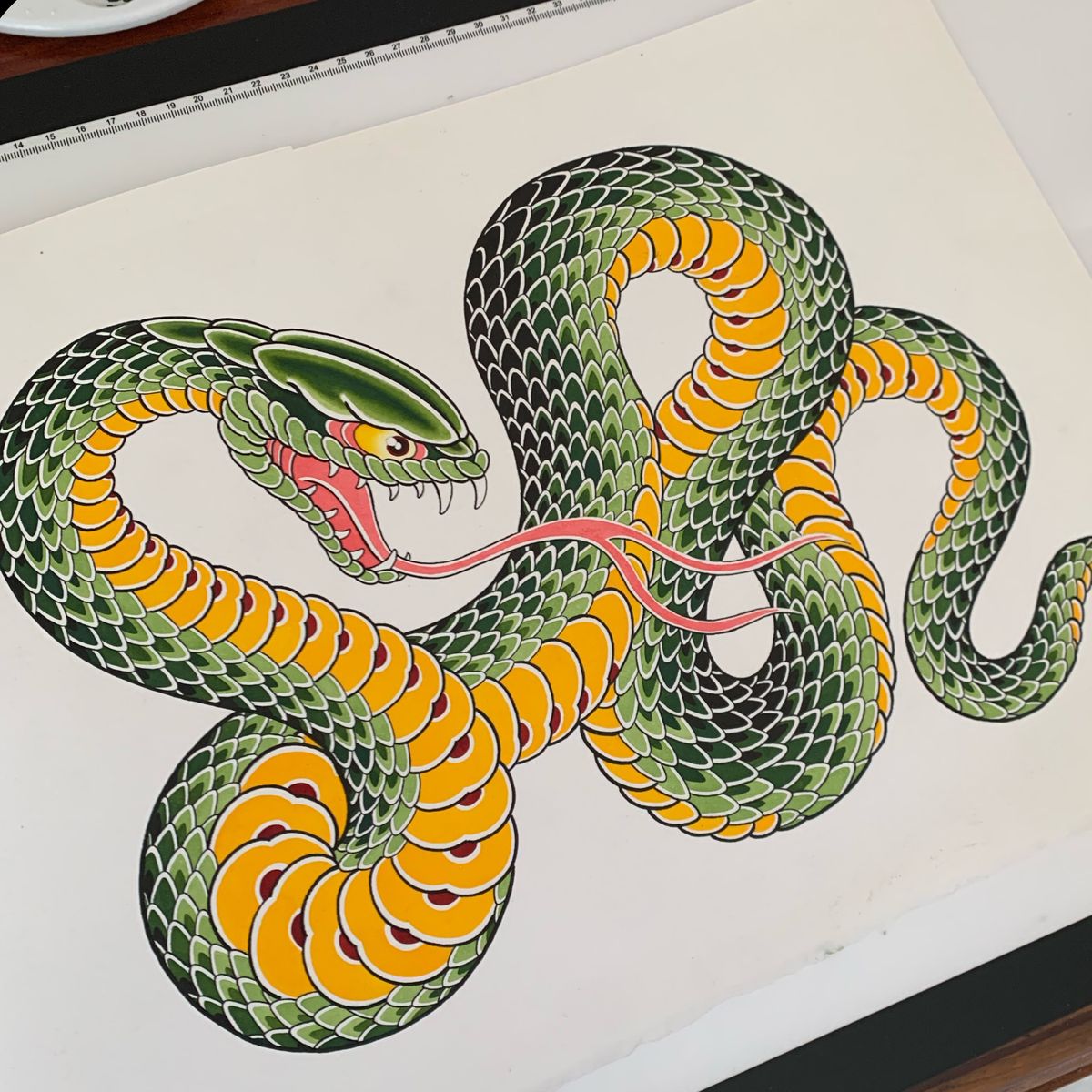 Tattoo uploaded by Jarrad Chivers • Snake design #snake #japanesesnake ...