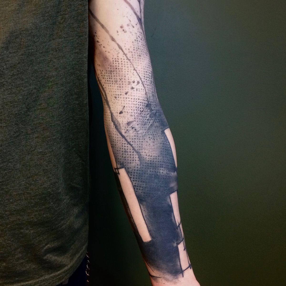 Tattoo uploaded by Sven Kleis • Abstract black work arm ,HEALED # ...