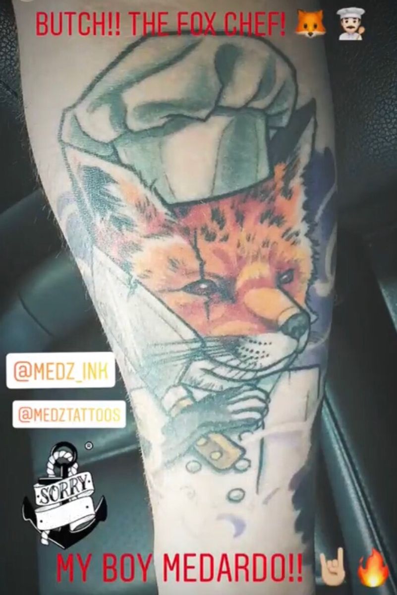 Tattoo uploaded by Luis Sendoya • Butch the fox chef • Tattoodo
