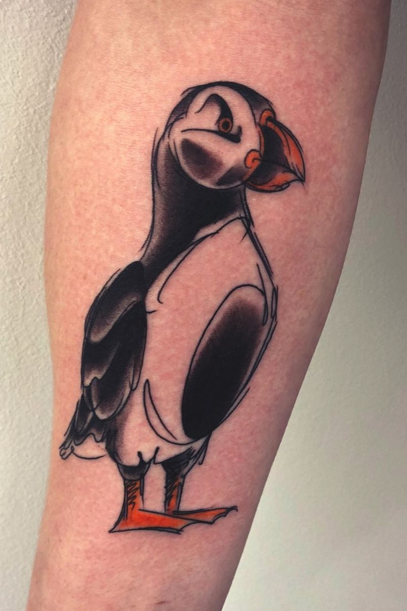 Tattoo uploaded by Ioannis • A lovely simple Puffin Tattoo. #puffin # ...