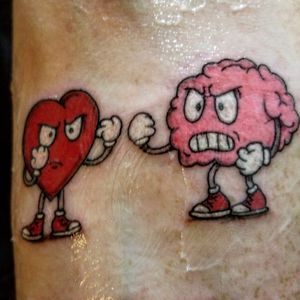 Tattoo uploaded by Henry Smith • My heart and my mind got a rivalry ...