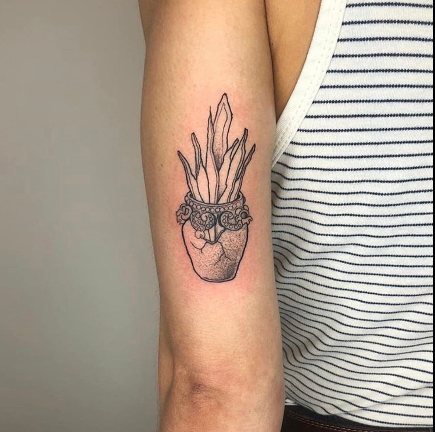 Aloe Vera Flower Tattoo