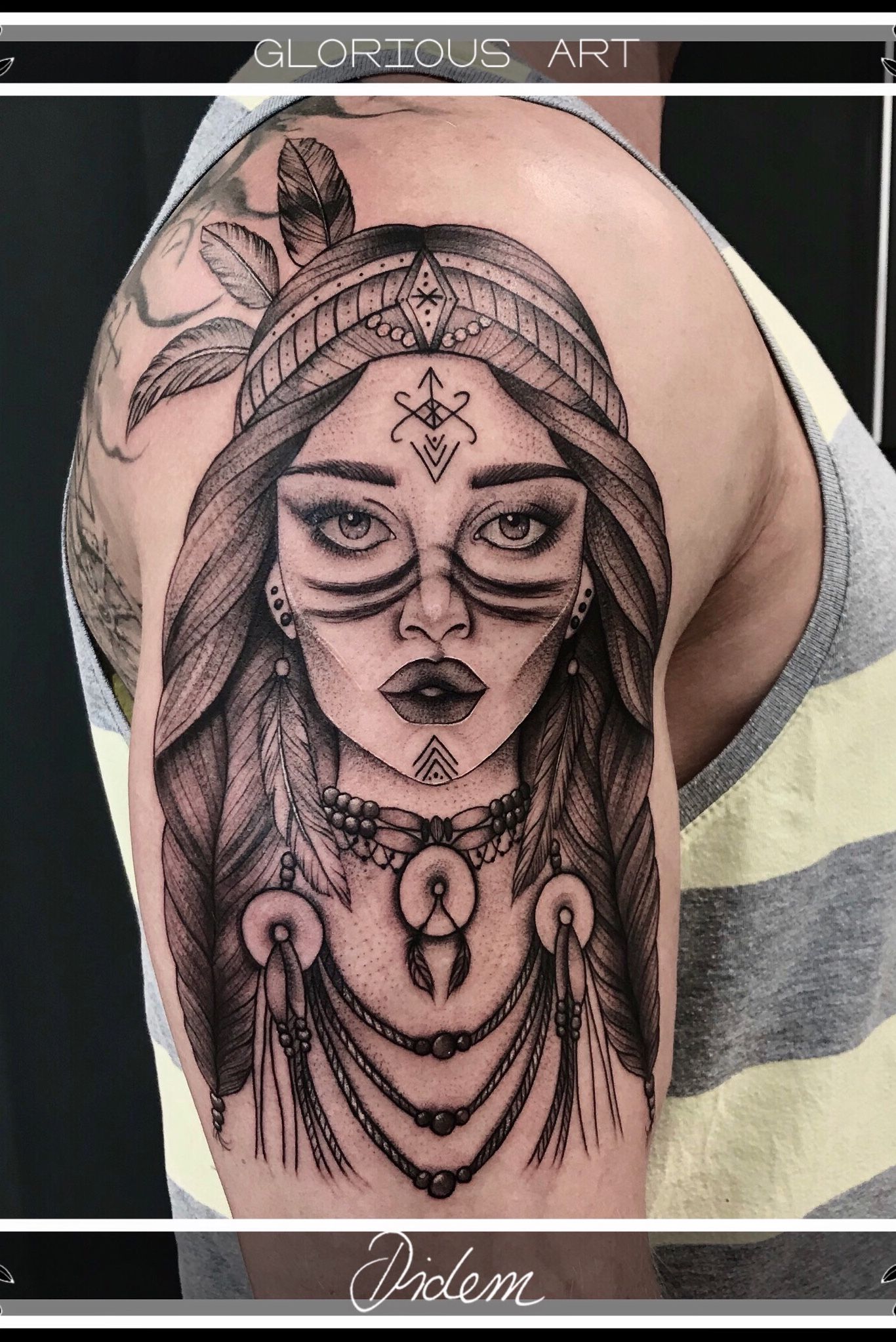 Native American Lettering Tattoos