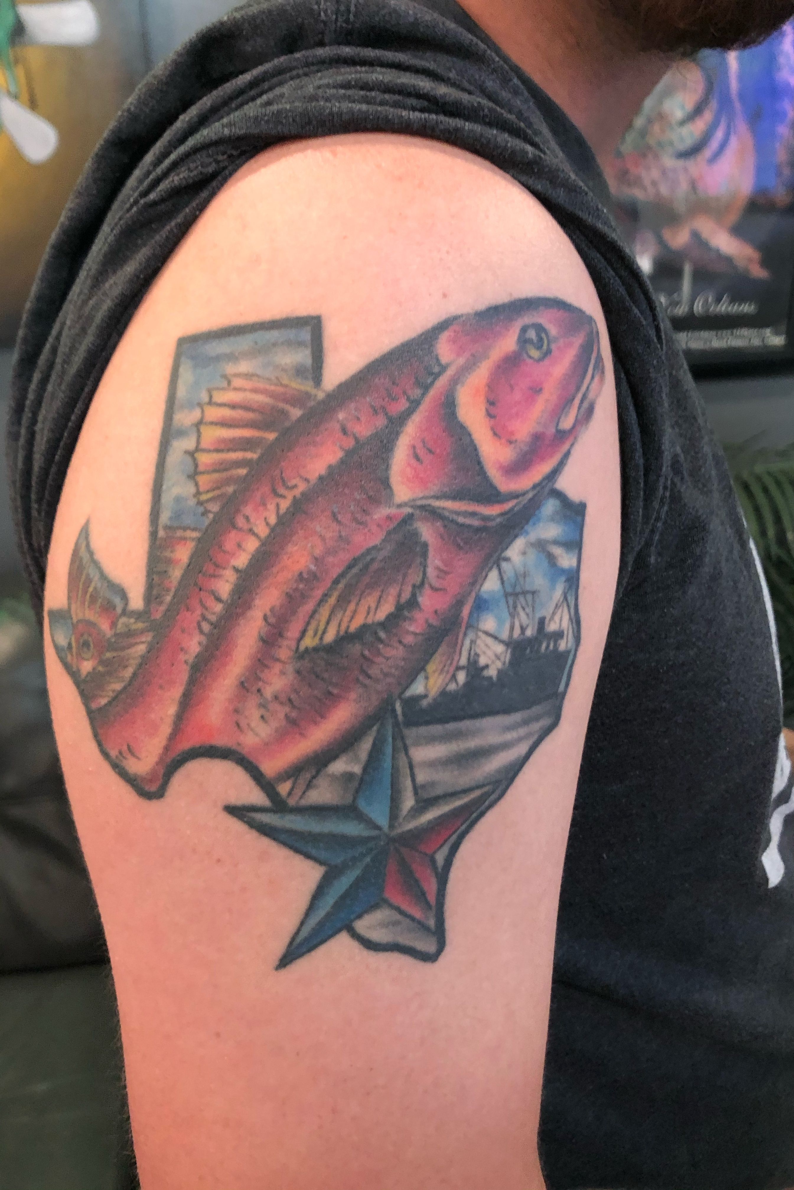 Redfish tattoos - Bronctattooaus.com